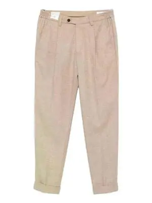 DEVORE INCIPIT Pleated Wool Trousers - Neutrals