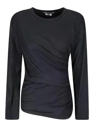 Junya Watanabe Ruched Long-sleeve T-shirt - Black