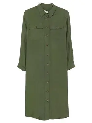 MAISON123 Button-up Midi Dress - Green