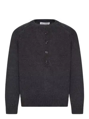 Our Legacy Shore Henley Raglan-sleeve Sweater Grey