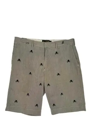 Ralph Lauren Skull Embroidered Shorts - Grey