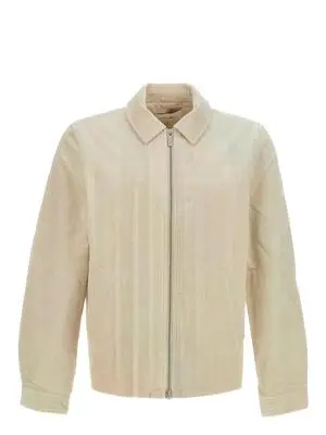LES DEUX Corduroy Zip-up Jacket Neutrals