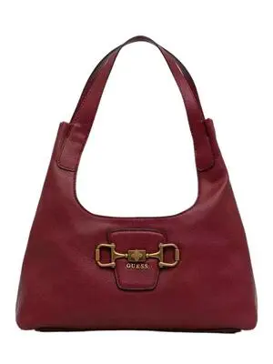 Guess Sunset Horsebit-detail Shoulder Bag - Red