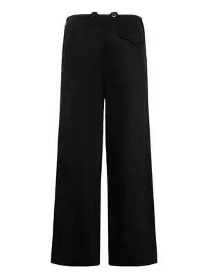 Junya Watanabe Button-tab Wide-leg Trousers - Black