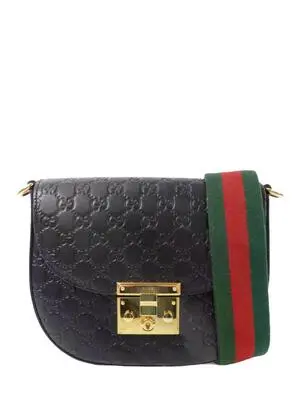 GUCCI Gg Supreme Leather Shoulder Bag