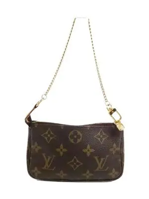 LOUIS VUITTON Mini Pochette Accessoires Monogram Shoulder Bag - Brown