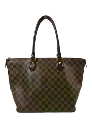 LOUIS VUITTON Mm Damier Saleya Tote Bag - Brown