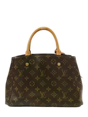 LOUIS VUITTON Bb Montaigne Monogram Tote Bag - Brown