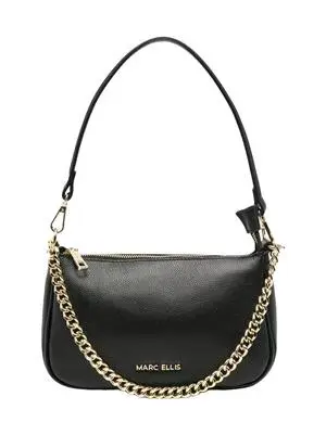 MARC ELLIS Mirtado Leather Shoulder Bag Black