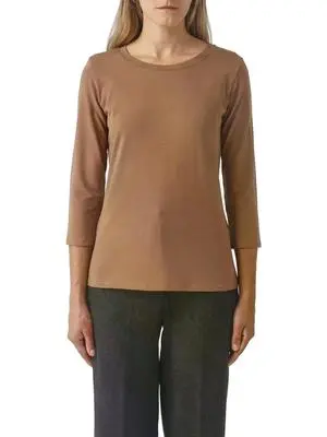 Max Mara Orata Three-quarter Sleeve T-shirt - Brown