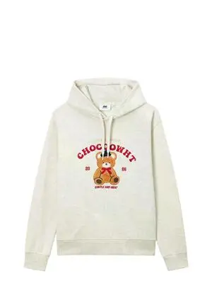 CHOCOOLATE Graphic-print Drawstring Hoodie - Neutrals