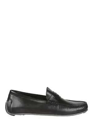 Moschino Logo-detailed Leather Loafers - Black