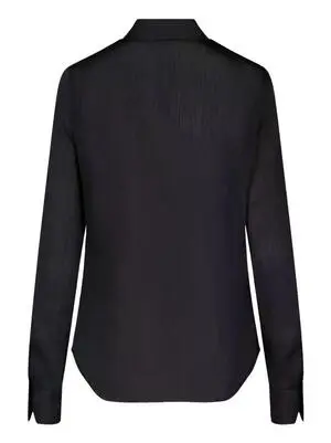 DONDUP Sheer Crinkled Shirt Black