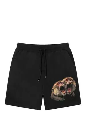 MELT Graphic-print Drawstring Shorts - Black