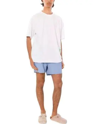 Lacoste Logo-patch Drawstring Swim Shorts - Blue