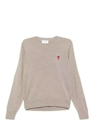 AMI Paris De Coeur Sweater - Neutrals