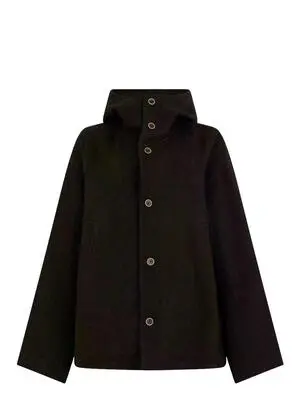 UMA WANG Hooded Button-up Jacket - Brown