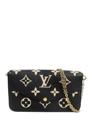 LOUIS VUITTON Empreinte Pochette Felicie Monogram Crossbody Bag - Black