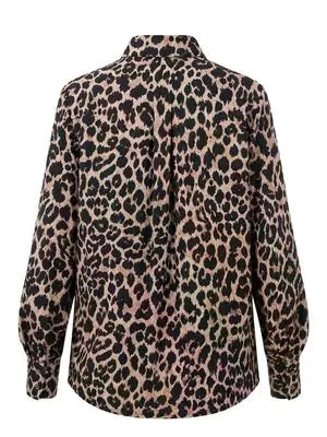 Guess Concetta Leopard-print Shirt - Brown