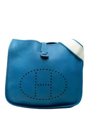 Hermès 2011 Clemence Evelyn Iii Gm Crossbody Bag - Blue