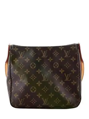 LOUIS VUITTON Looping Handbag Monogram Canvas Mm Satchel - Brown