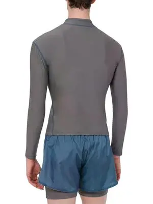 Moschino Zip-up Long-sleeve Sweater - Grey