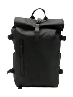 Rains Roll-top Buckle-fastening Backpack - Black