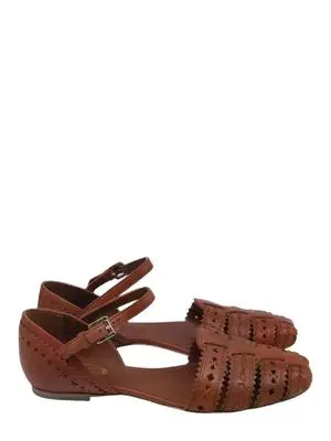 TOD'S Laser-cut Ankle-strap Ballet Flats
