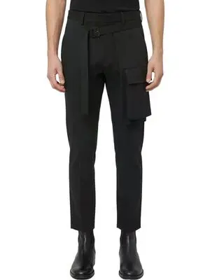 Dsquared2 Belted Asymmetric Cargo Pants - Black