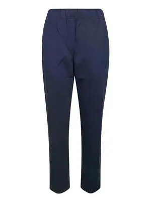 Max Mara Elasticated-waist Cigarette Trousers - Blue