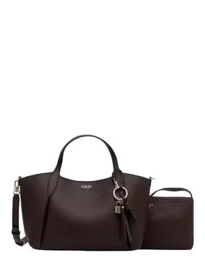 Guess Melody Logo-plaque Tote Bag Brown