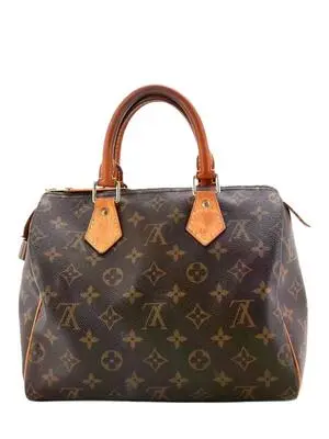 LOUIS VUITTON Speedy Handbag Monogram Canvas 25 Satchel - Brown