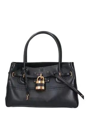 Chloé Small Paddington Padlock-detail Leather Tote Bag - Black