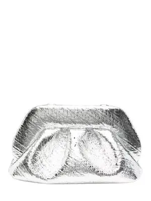 THEMOIRE Metallic-effect Gathered Clutch Bag