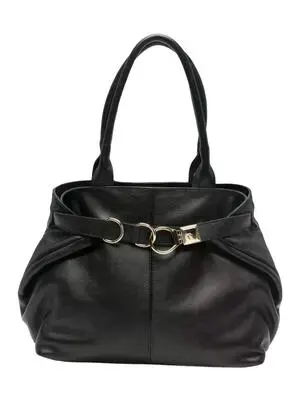 MARC ELLIS Josephine Buckle-detail Grained-leather Shoulder Bag - Black