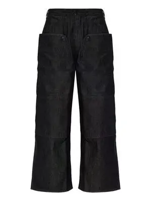 Y3 X Yohji Yamamoto Button-detail Wide-leg Jeans