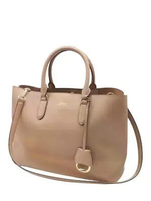 Ralph Lauren Marcy Leather Satchel Bag - Neutrals