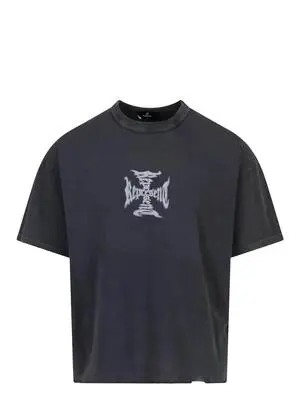 REPRESENT Logo-print Raw-cut T-shirt