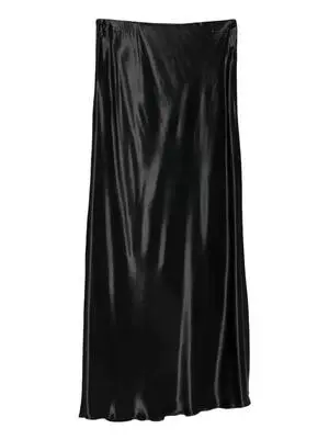 Erika Cavallini Satin-finish Midi Skirt - Black