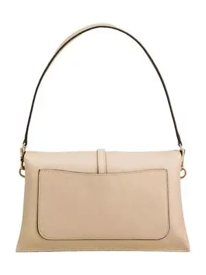 TOD'S T Timeless Leather Shoulder Bag Neutrals