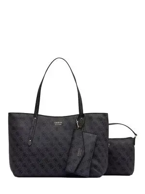 Guess Brenton Monogram-print Tote Bag - Grey