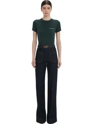 VICTORIA BECKHAM Shrunken Logo Tee