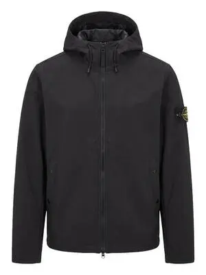 STONE ISLAND Stone Island Black Jackets - Hooded Jackets Men