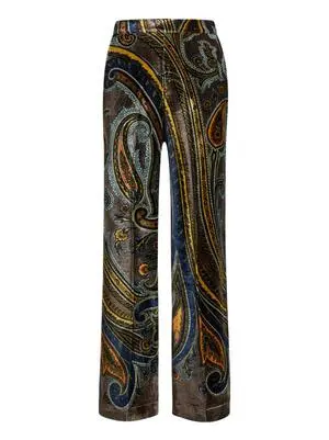 Etro Etro Grey Trousers - Straight Trousers Women Gray