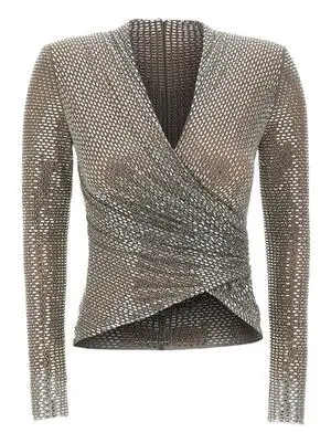 SELF-PORTRAIT Self-Portrait Silver Tops - Blouses Women