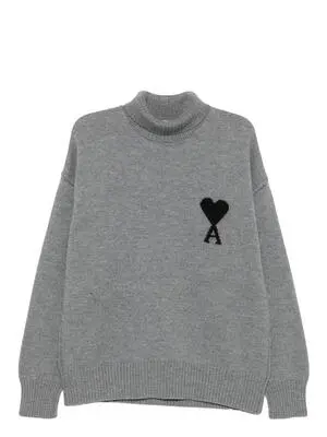 AMI Paris Grey Sweaters & Knitwear Jumpers - Gray