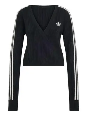 Adidas X Jennie Knitted Wrap Around Cardigan Asia Sizing - Black