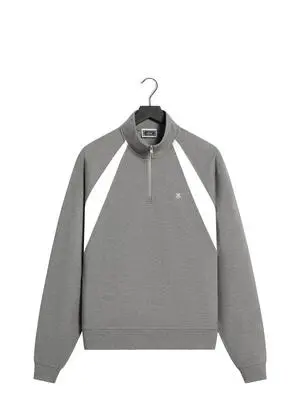 Kith Ponte Novak Quarter Zip - Medium Heather Grey