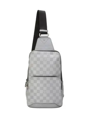 LOUIS VUITTON Damier Infini Avenue Sling Messenger - Silver