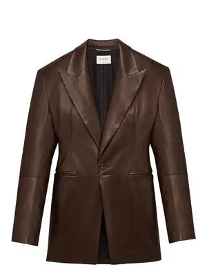 Saint Laurent Jackets Leather Jackets - Brown